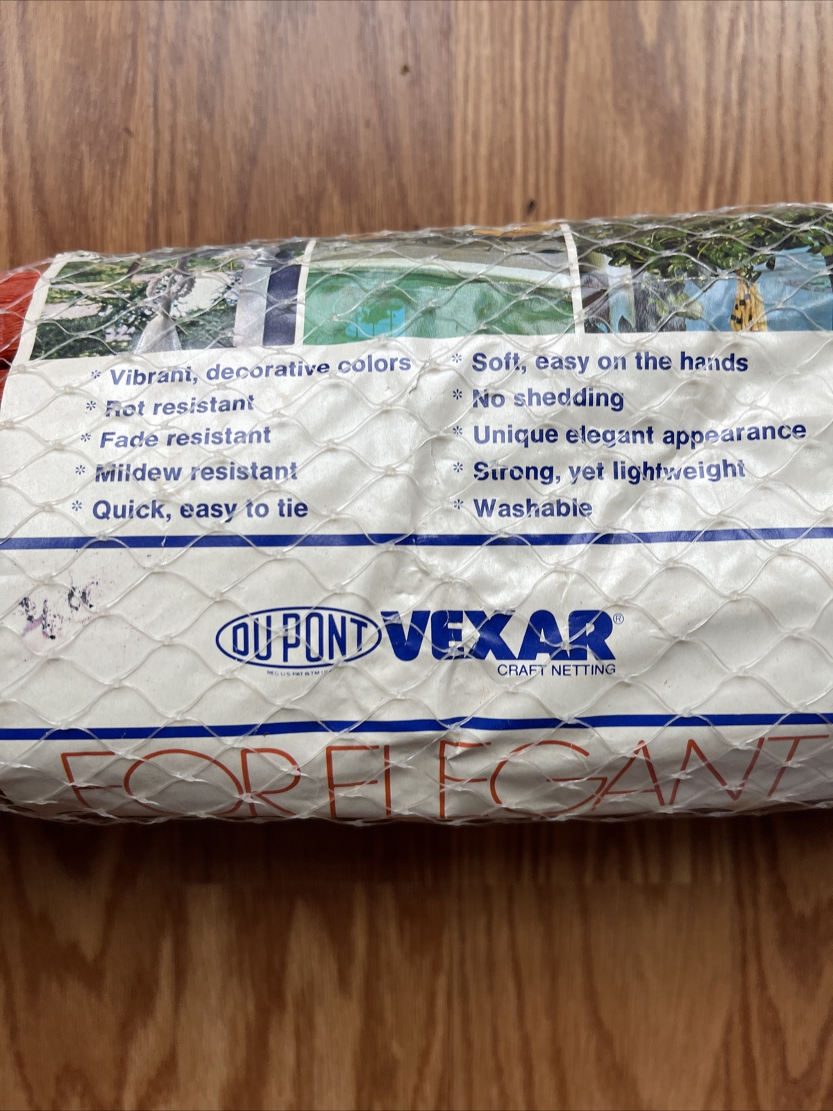 VTG Dupont VEXAR Macrame 70 Yard Orange Mesh Net Craft Netting Plant ...