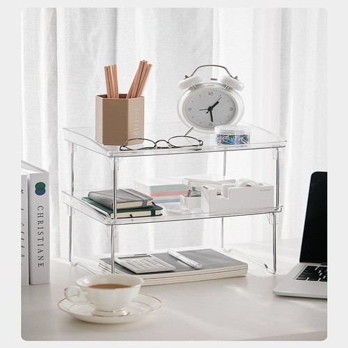 Files Shelf Organizer Holder Table Sundries Rack Desktop Storage Shelf ...