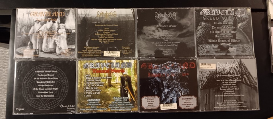 Graveland CD LOT OF 8 RARE Creed Of Iron Black Pagan Viking Heavy Metal ...
