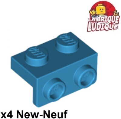 Lego 4X Bracket 1X2 - 1X2 Support 90° Base Dark Azure 99781 New | eBay