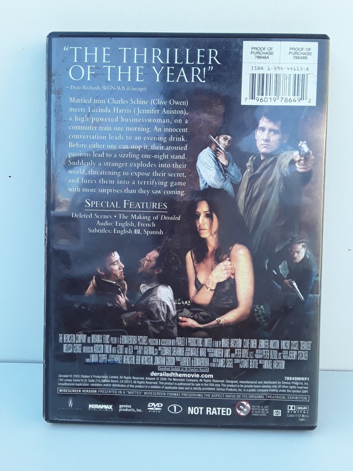 Derailed (DVD, 2005) Unrated Version NO SCRATCHES | eBay