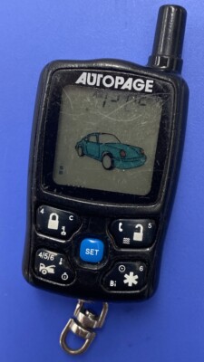 USED AUTOPAGE XT-73LCD REMOTE START ALARM TRANSMITTER FOB H5OTR07AM ...