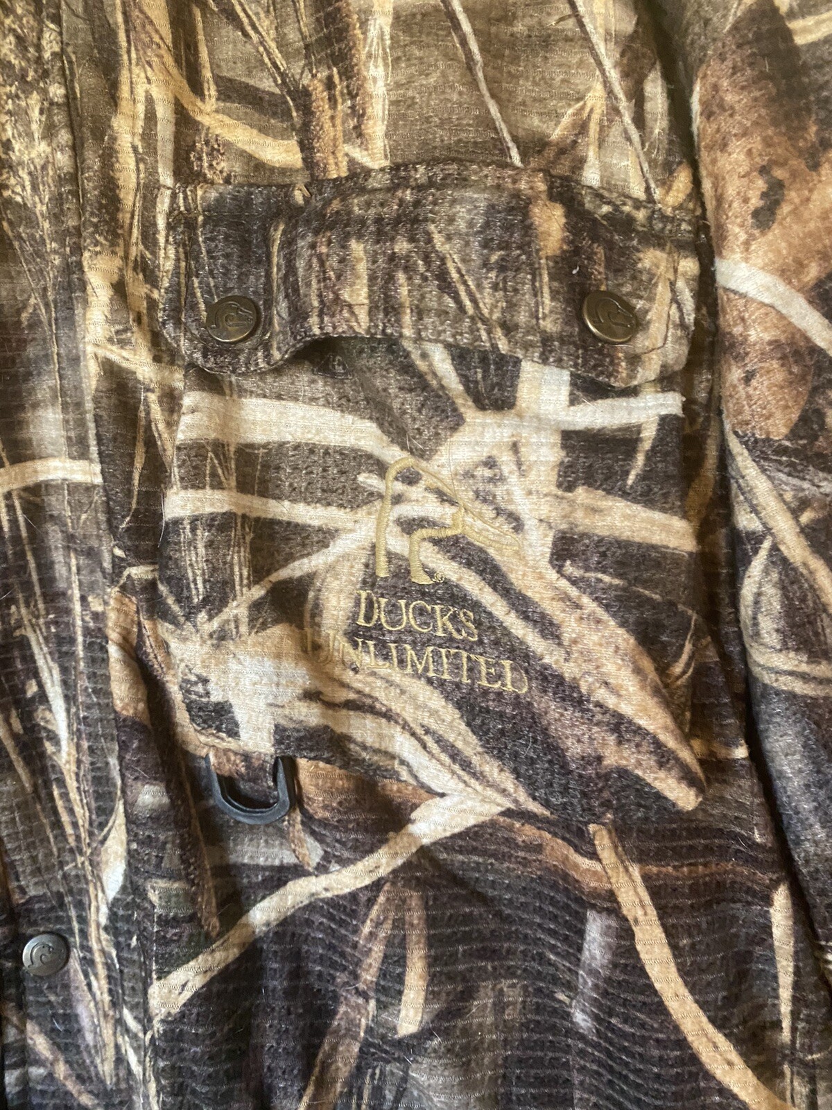 Whitewater Ducks Unlimited Camo Hunting 2 in 1 Removable Coat Men’s L ...