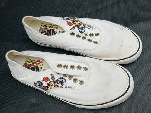 VANS " Off the Wall " Flower Mushroom Men US Sz 7.5 Women 9 Skate Shoes ...