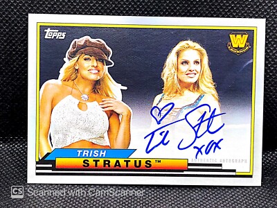 2018 Topps WWE Heritage Auto TRISH STRATUS Silver Parallel AUTOGRAPH ...