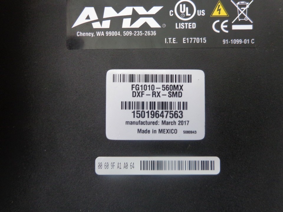 AMX DXLINK FIBRE DFX-RX-SMD FG1010-560MX HDMI-RX EXTENDER (Need AC ...