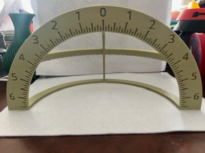 Bowling Ball Quarter Scale Layout Tool with angles (3D Printed ...