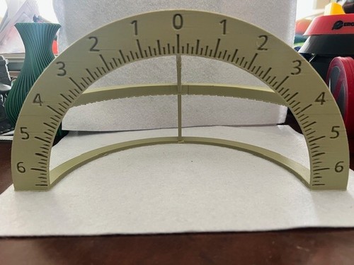 Bowling Ball Quarter Scale Layout Tool with angles (3D Printed ...