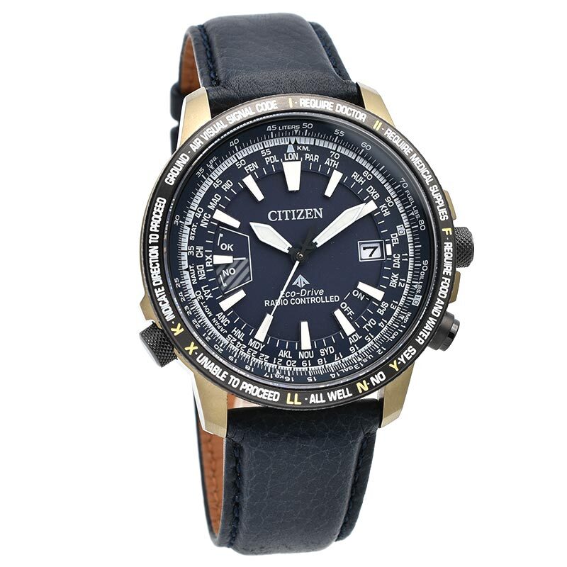 CITIZEN PROMASTER CB0204-14L Sky Series Eco-Drive Radio Solar Titanium ...