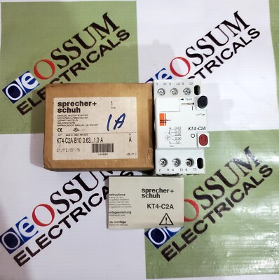SPRECHER+ SCHUH KT4-CA2-B10 MOTOR PROTECTION CIRCUIT BREAKER 0.63 TO 1. ...