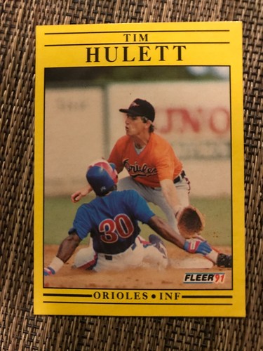 Tim Hulett Baltimore Orioles 1991 Fleer Baseball Card 478 free shipping ...