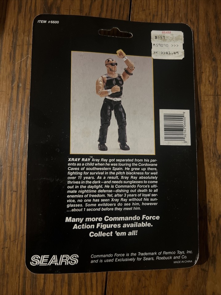 Vintage 1980's Remco / Sears Commando Force XRAY RAY Action Figure ...