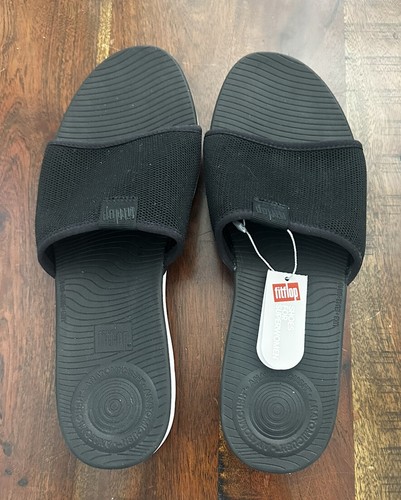 Fit Flop Slides Slip On Sandals Black Size 10 | eBay