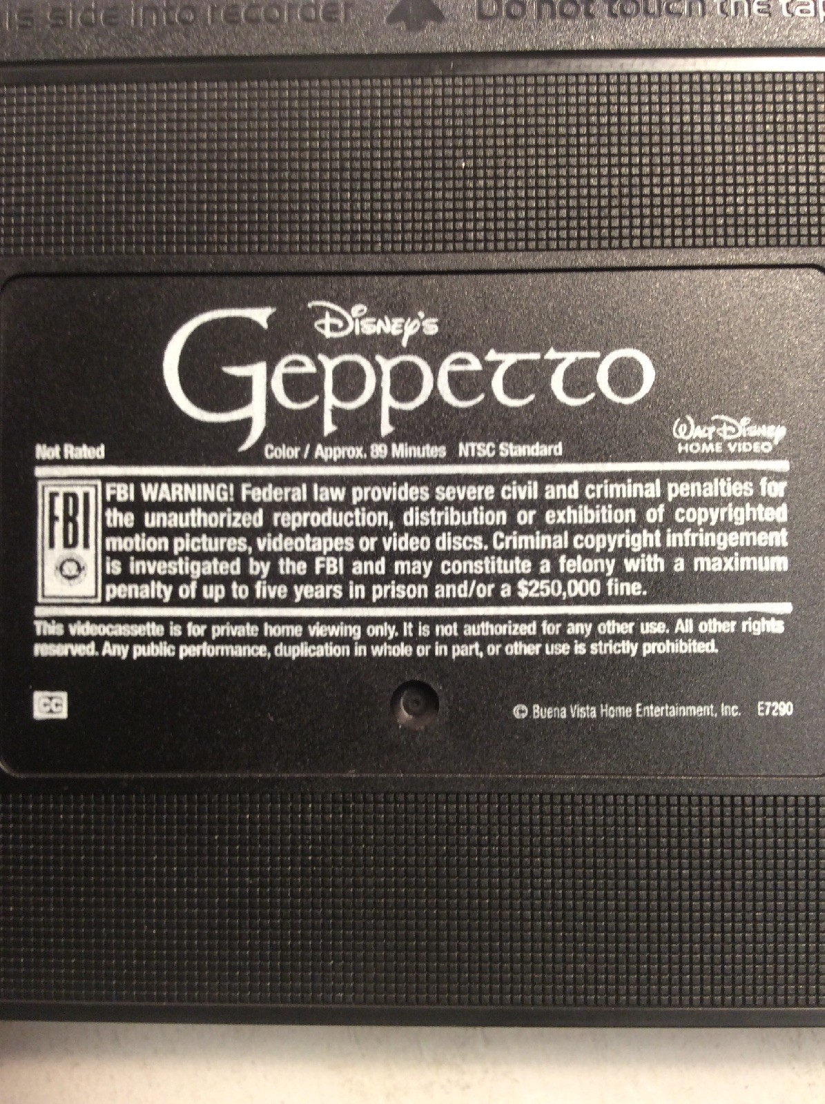 Geppetto VHS 2000 Clamshell Drew Carey MediaGnu 786936126273 | eBay UK