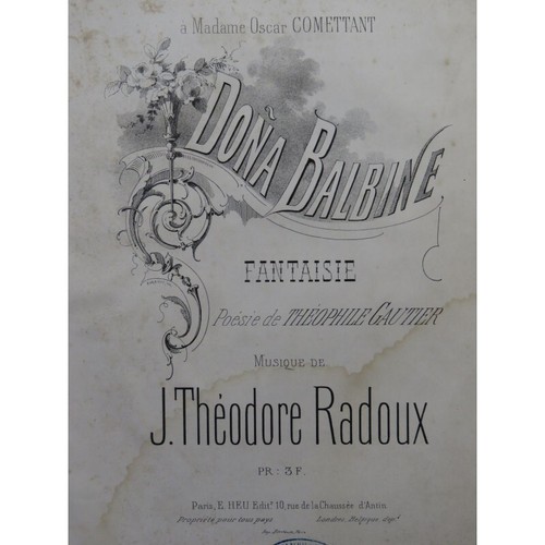 Radoux J.Theodore Dona Balbine Canto Piano ca1850 | eBay