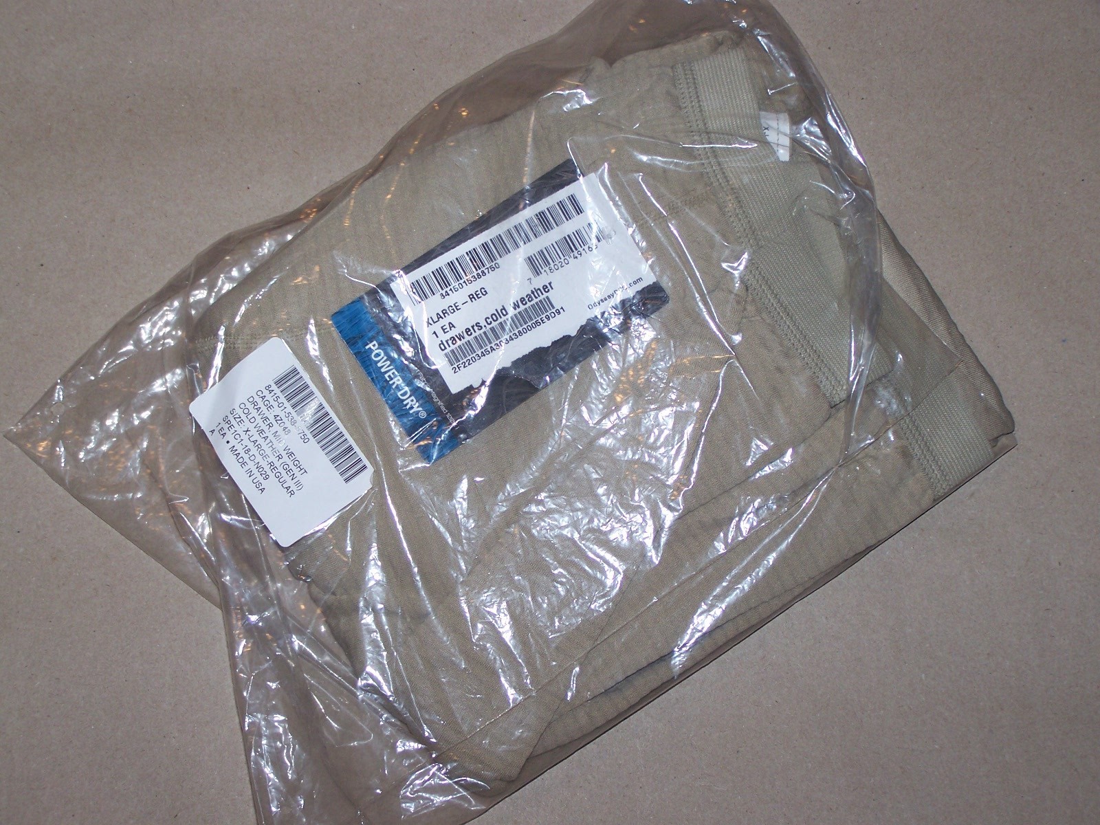 DRAWERS FLEECE POLARTEC GRID COLD WEATHER XL GEN III LEVEL 2 ECWCS ...