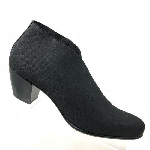 Walter Steiger Boots Womens 8.5 AA Black Fabric Heel Career Dress Ankle ...
