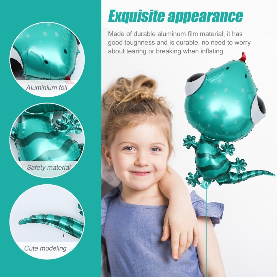 4 Pieces Gecko Balloon Animal Aluminum Film Baby Cute Balloons for ...