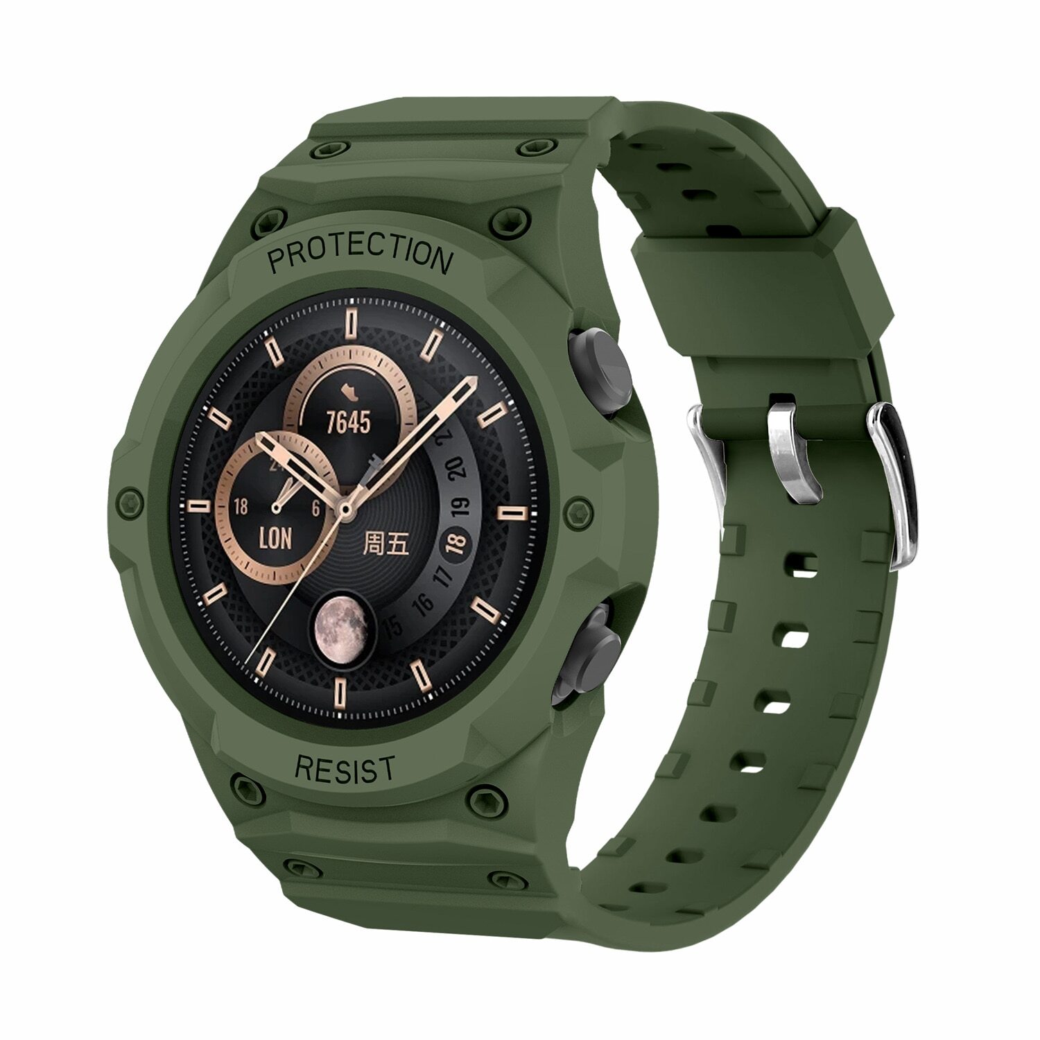 Silicone Rubber Watch Band Cover For Huawei Watch GT2 GT3 46mm Strap ...