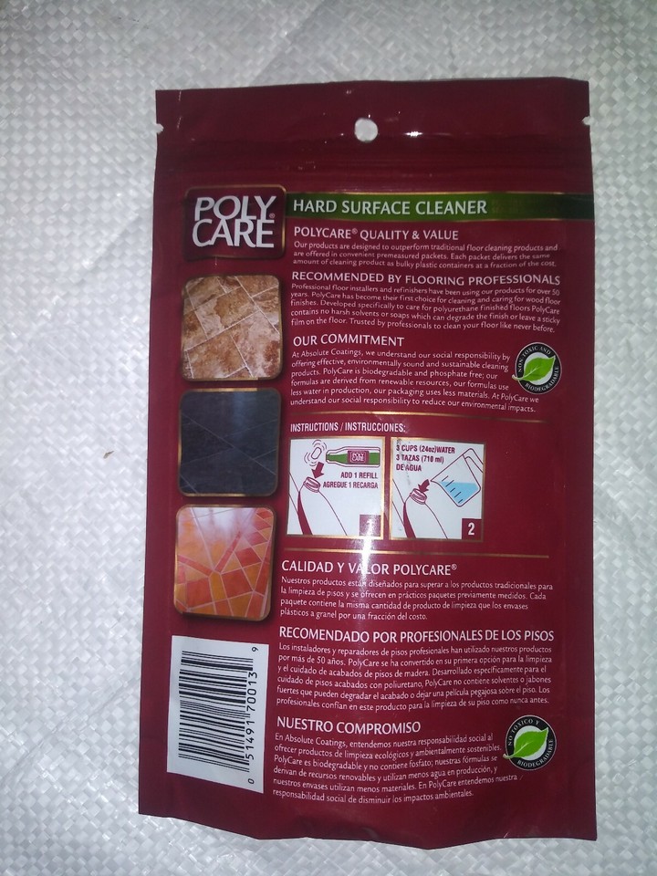 Polycare Hard Surface Cleaner Refill use with Polycare Spray Mop System ...