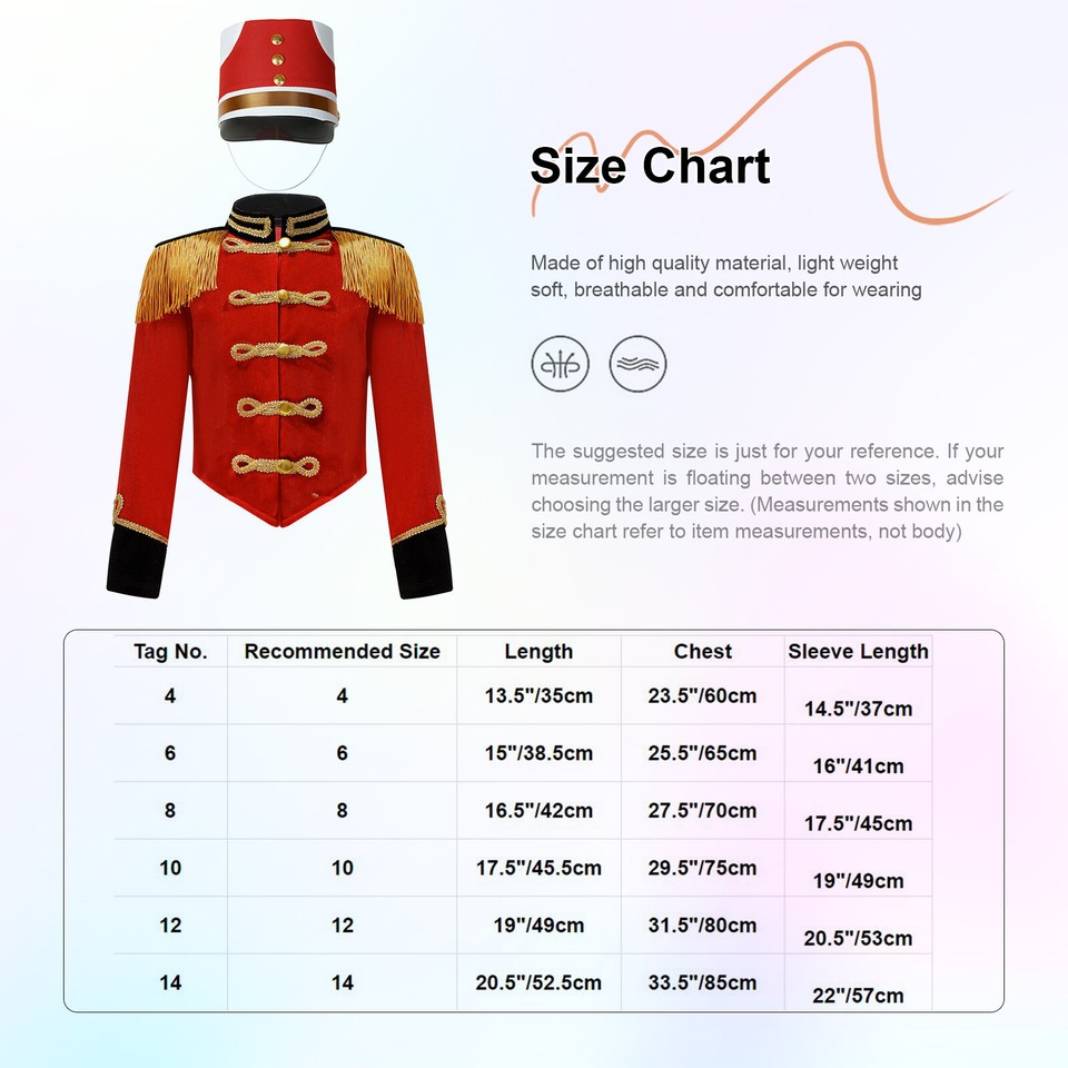 Boy Girls Circus Ringmaster Jacket Tassel Coat Marching Band Uniform ...