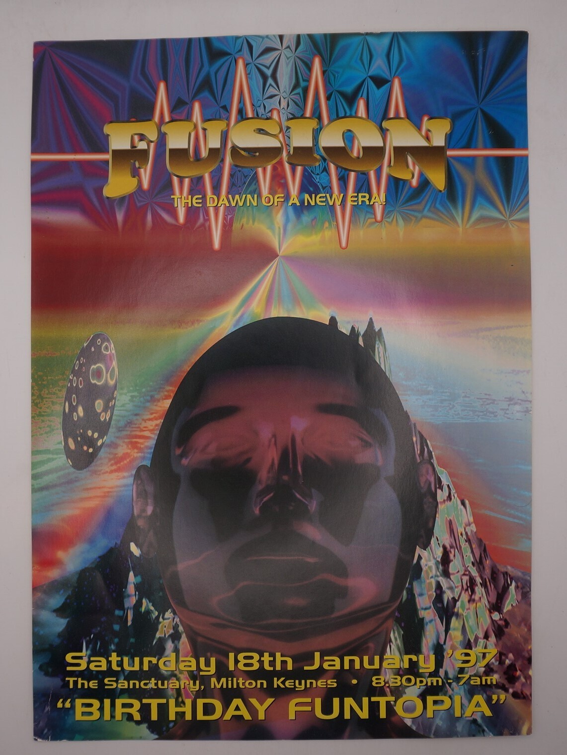 Rave Flyer-Fusion at The Sanctuary Milton Keynes - 1997 . A4 VGC | eBay