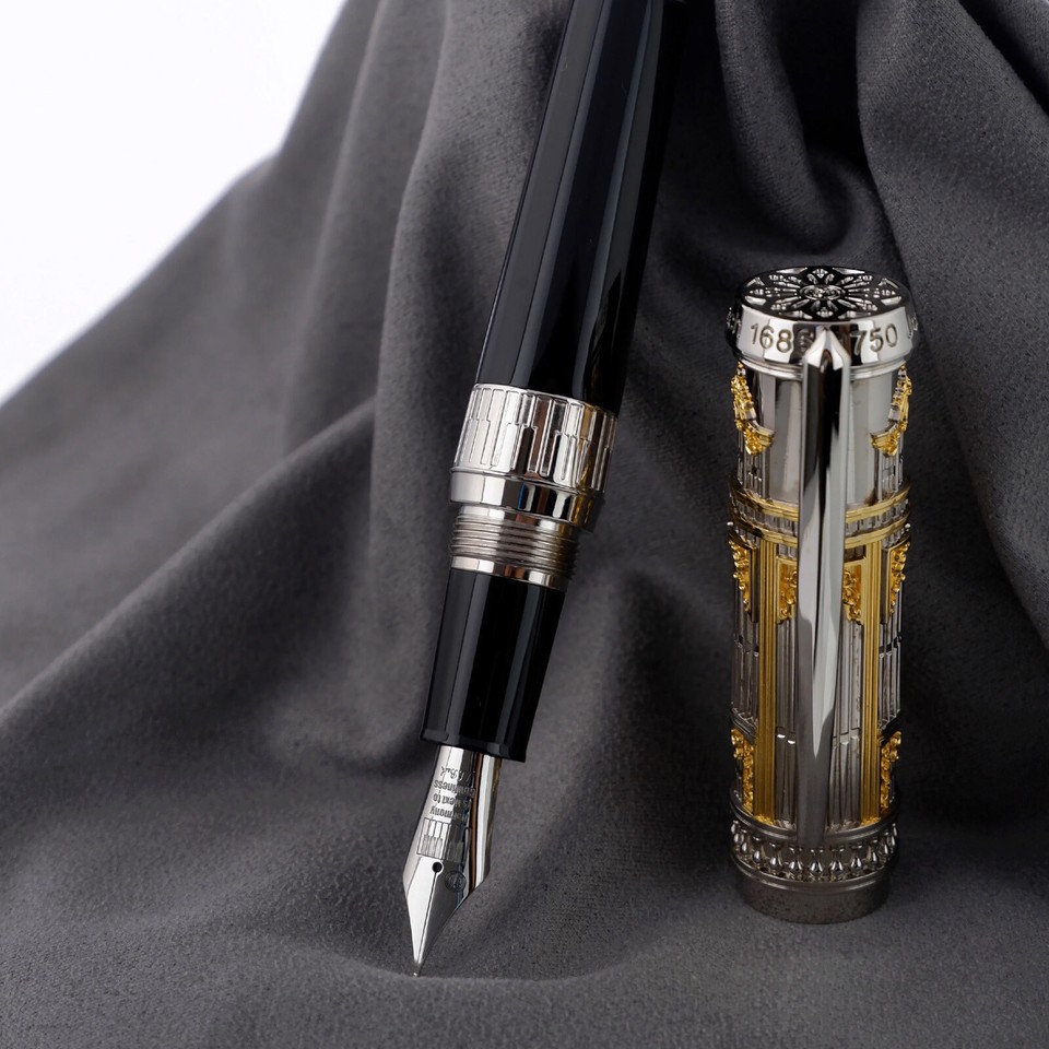 TANGMOON Resin Metal Fountain Pen 18K Gold 0.5mm Fine Nib Writing Gift ...