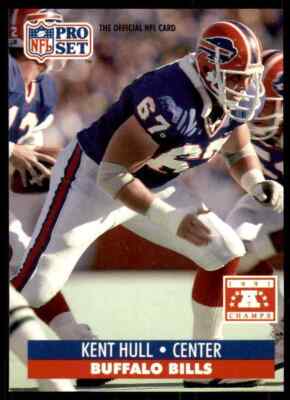 1992 Pro Set ***AFC CHAMPS*** #76 Kent Hull RARE Buffalo Bills ...