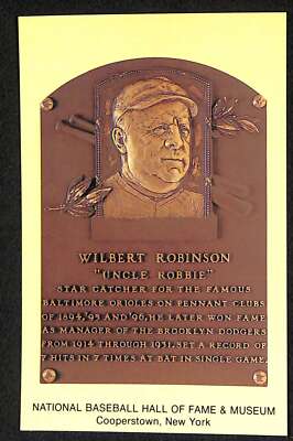 1964-Date Hall of Fame Plaque Wilbert Robinson HOF Cooperstown NM ...
