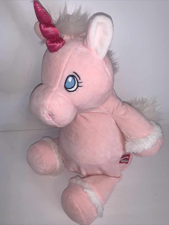 Pink Unicorn Cubbies 20” Plush Stuffed Animal Zipper Pillow Secret ...