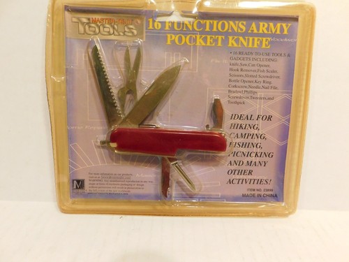 Army Pocket Knife 16 Multi-Function Blades Tools Master-Tech NEW | eBay