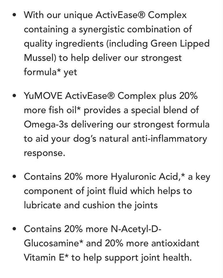 NEW PRODUCT YuMove Advance 360 Max Dog tablets 120s Mobility ...