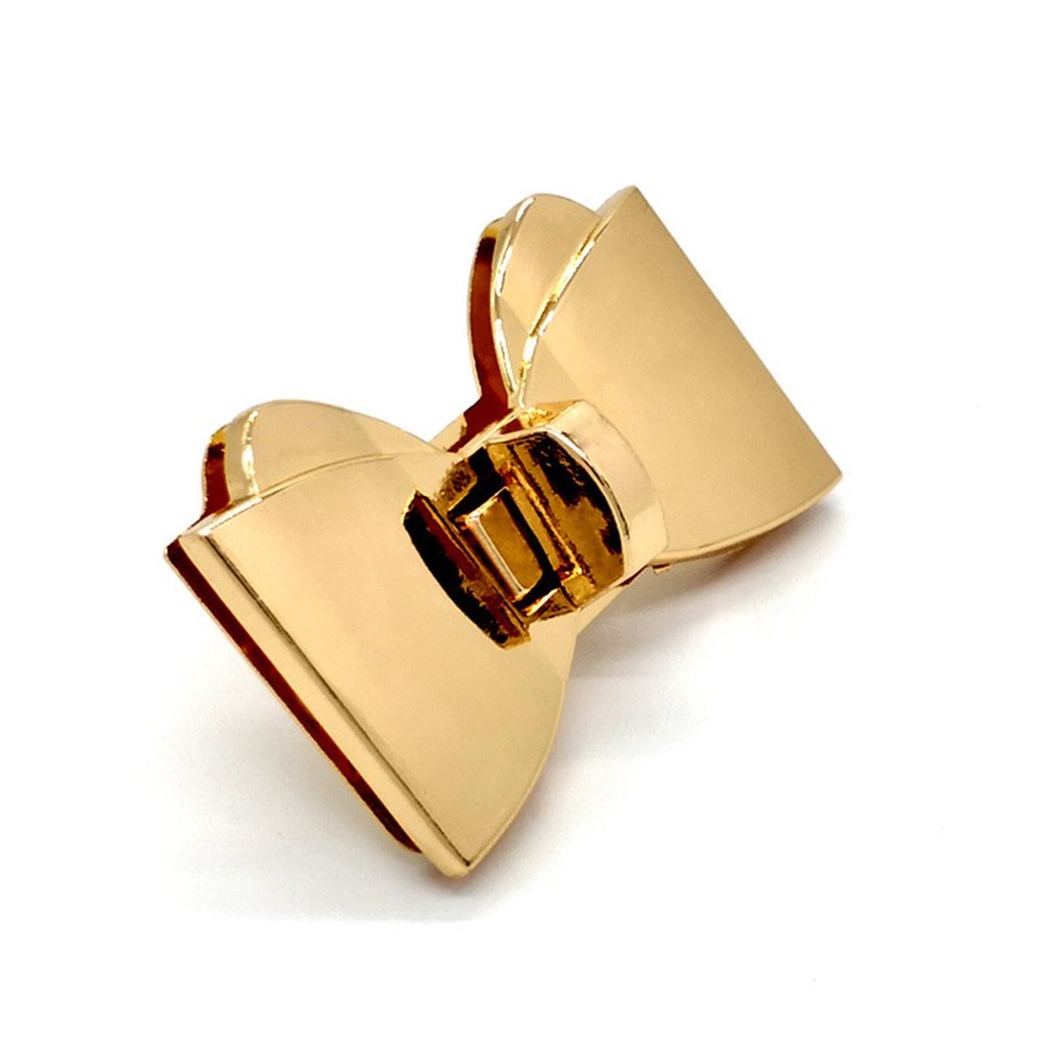 2 Pcs Vintage Turn Lock Bow-knot Shape Zinc Alloy Lock Accessory Purse ...