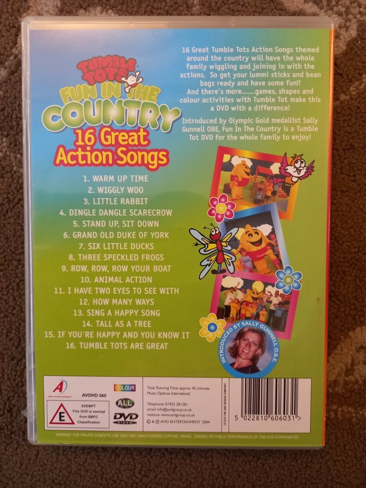 TUMBLE TOTS ACTION SONG FAVOURITES DVD KIDS WRONG COVER SEE DESCRIPTION ...