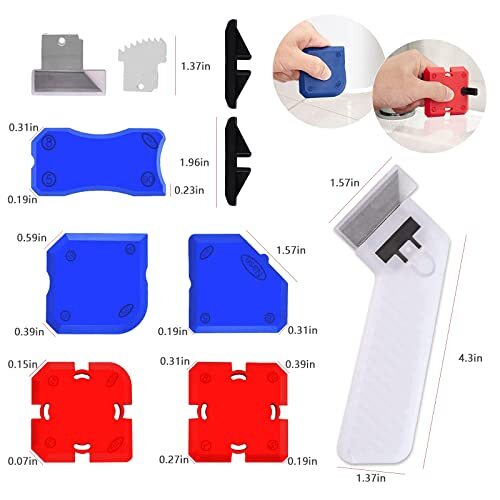 11 Piece Set professional Caulking Tool Kit With Sealant Finishing ...