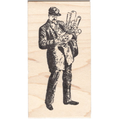 Vintage Carrier Beeswax Rubber Stamp Mounted Mailman Postal Letters | eBay