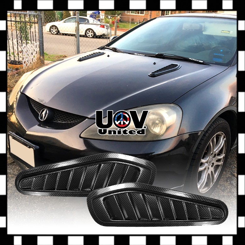 Carbon Fiber Coat Fake Decorative Hood Turbo Intake Scoop Grille Air ...