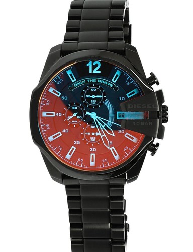 Diesel DZ4318 297276 Mens Mega Chief Black Chronograph Watch | eBay
