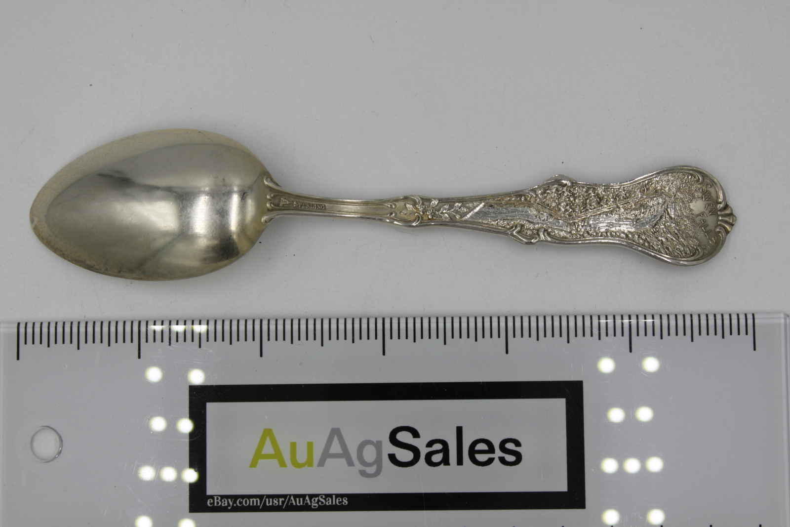 Antique Sterling Silver State Souvenir Spoon: Miners in Colorado ~ Mono ...