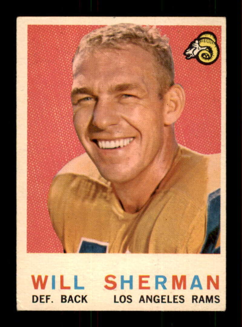 1959 Topps #127 Will Sherman VG/VGEX LA Rams 540407 | eBay