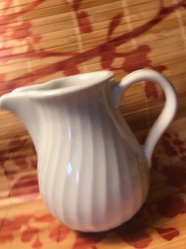 Vintage Schonwald Germany White swirl Creamer with Handle 9387 | eBay