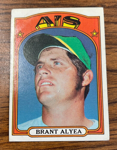 1972 TOPPS # 383 BRANT ALYEA OAKLAND ATHLETICS | eBay