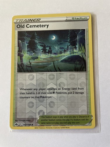 Old Cemetery 147/198 Reverse Holo Chilling Reign Trainer Pokemon Card ...