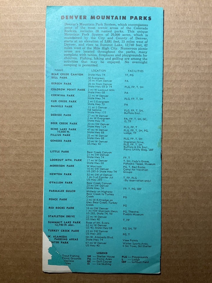 What To See And Do Denver Colorado CO Points of Interest Trips Vintage ...