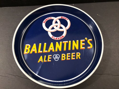Vintage Metal Ballantine's Ale Beer Tray Advertising 12" - NICE COLORs ...