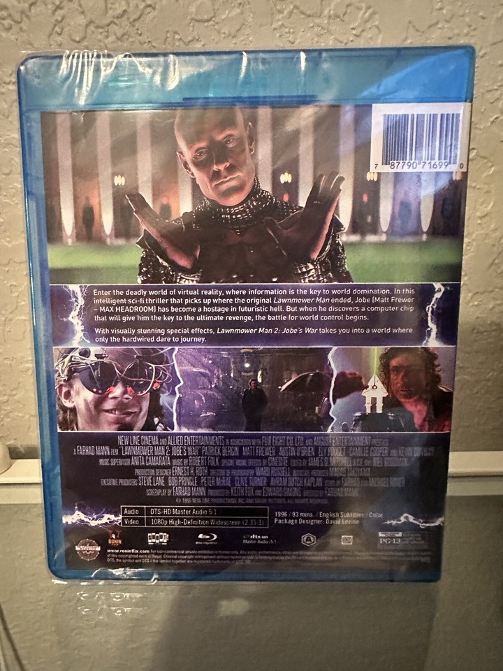 Lawnmower Man 2: Jobe's War (Blu-ray, 1996) Shout Factory New Sealed ...