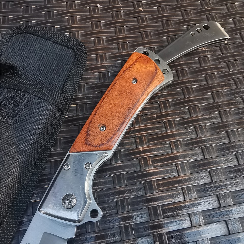 Swallowtail 58HRC 8CR15 Blade Folding Knife Hunting Pocket Knife ...