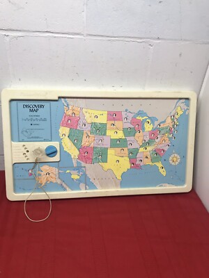 1988 FISHER PRICE DISCOVERY MAP EDUCATIONAL FUN FACTS LEARNING TOY RARE ...