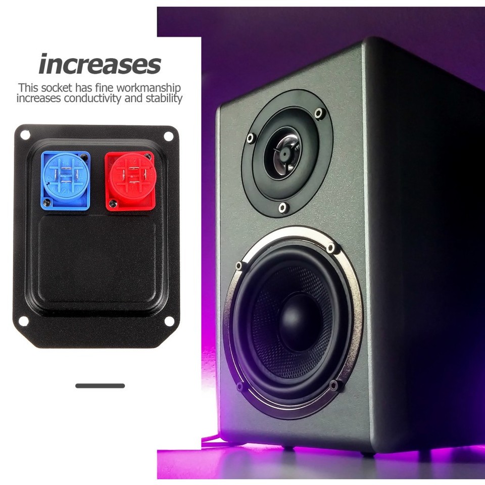 Double Hole Speaker Panel Holder Base for Stand Audio Female Socket ...