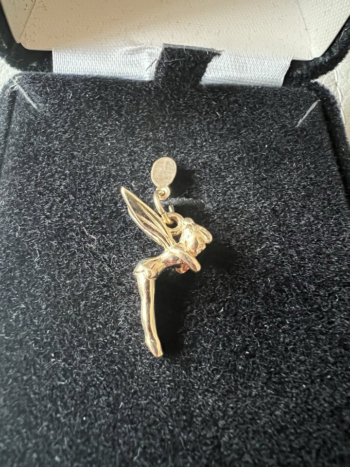 NIB Vintage Tinker Bell 14K Gold Charm Pendant Walt Disney | eBay
